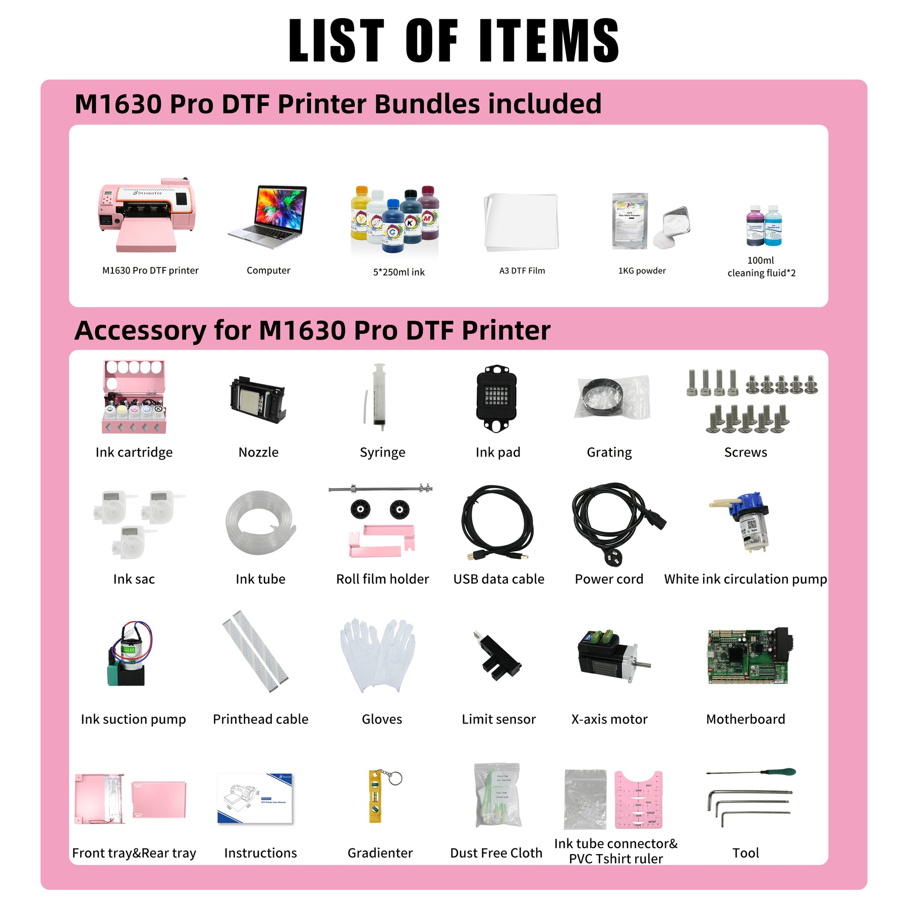 B btransfer A3 M1630 Pro DTF Printer Dream Mobile Workstation – with L ...